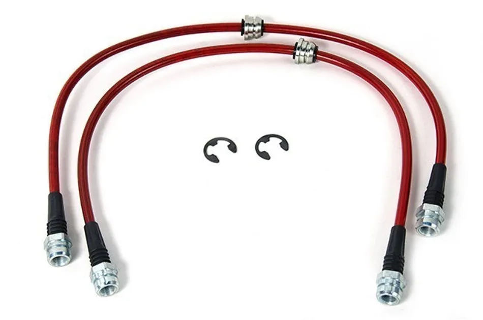 USP Stainless Steel Front Brake Lines For VW MKV R32/R (Red) - V ...