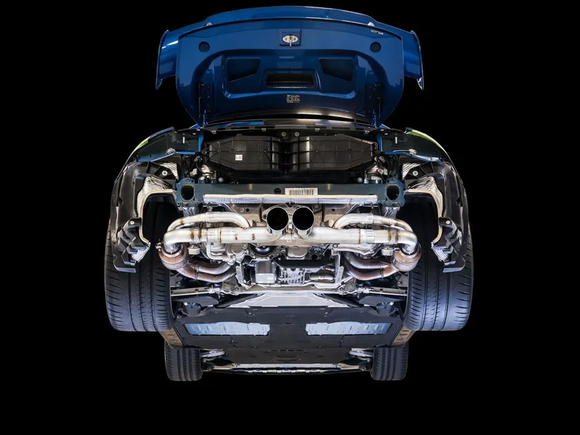 AWE Tuning SwitchPath Exhaust - Diamond Black Tips For Porsche 991 GT3 ...