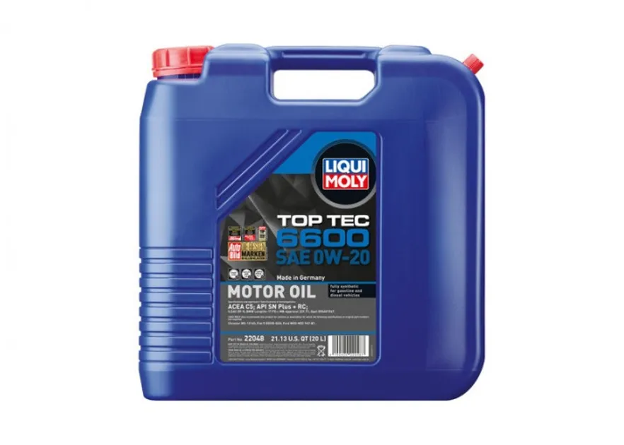 Liqui Moly TOP TEC 6600 SAE 0W-20 - 20 Liters - 22048 - 75033273 - USP ...