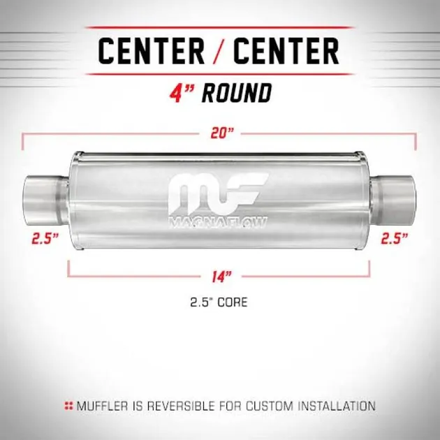 MagnaFlow Muffler Mag SS - 14X4X4 2.5X2.5 - 10416 - 75017392 - USP ...