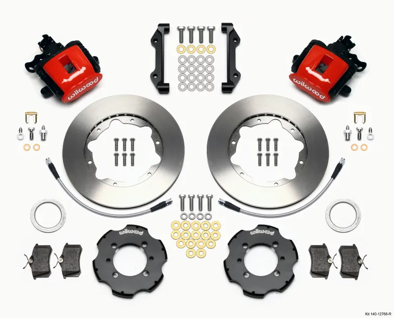 Wilwood Parking Brake Caliper Rear Brake Kit - Red Powder Coat Caliper ...