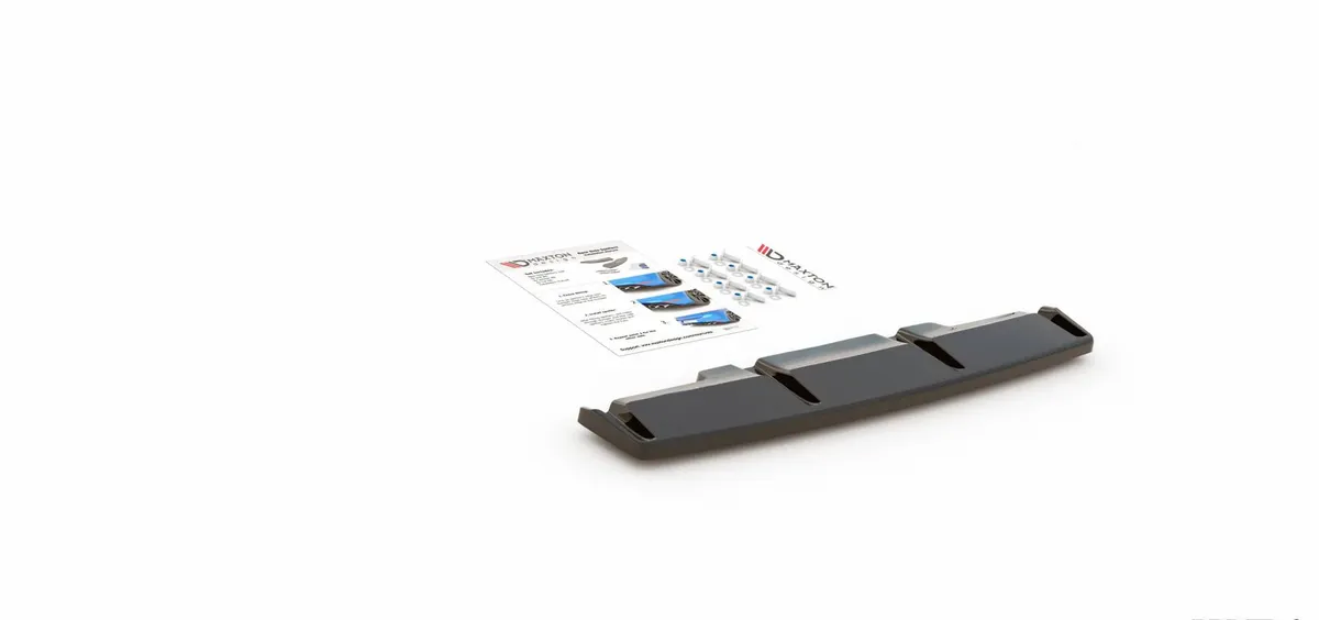 Maxton Design Rear Central Splitters For VW MK8 Golf R - Gloss Black ...