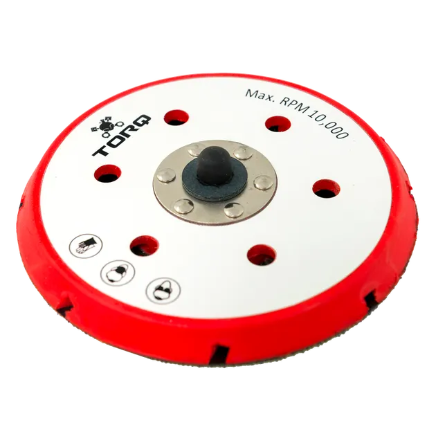 Chemical Guys TORQ R5 Dual-Action Red Backing Plate with Hyper Flex ...
