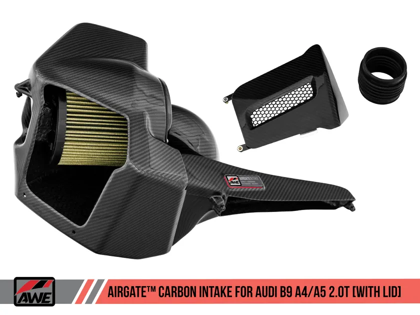 AWE AirGate Carbon Fiber Intake For Audi B9 A4 / A5 2.0T - With Lid ...