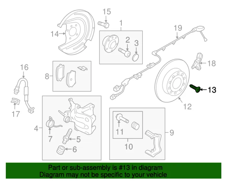 OEM Rotor Bolt - N 106 483 01-1 - N 106 483 01 - 75016814 - USP Motorsport