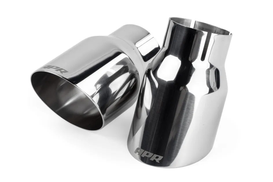 APR 3.5" Slash-Cut Exhaust Tip Kit, Single Walled, Polished Silver ...